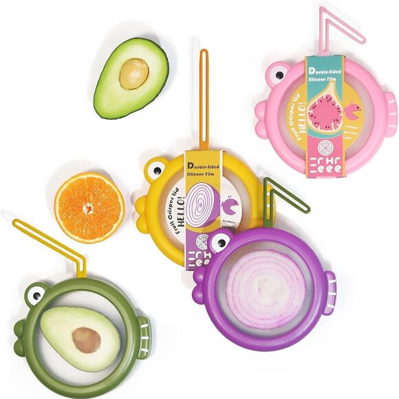 Kitchen | 4pack Cute Reusable Food Storage Containers For Fridge ...
